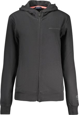 North Sails Femme, Sweatshirts et sweats &agrave; capuche, Noir, Taille: 38 FR Sweat &agrave; capuche zipp&eacute; avec logo ton sur ton