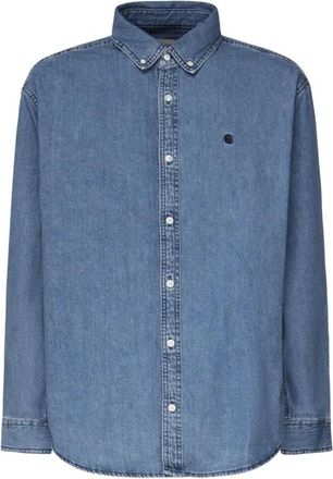 Carhartt Work in Progress Homme, Chemises, Bleu, Taille: XL L/S Lucas Shirt