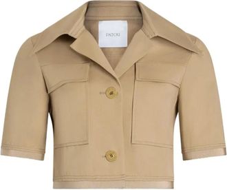 Patou Femme, Vestes, Beige, Taille: 40 FR Cropped Cotton Jacket