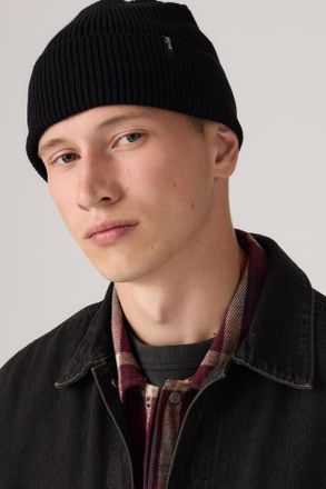 Levi's Essential Beanie - Herren - Schwarz / Schwarz