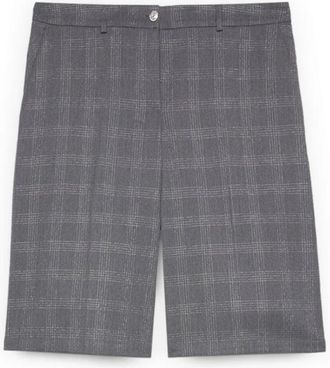 Fiorella Rubino Femme, Shorts, Gris, Taille: 54 FR Bermuda &agrave; Carreaux Prince de Galles