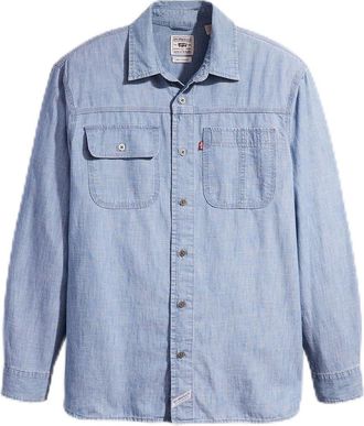 Levi's Herren LS Auburn Worker Blues, LINDE Chambray, XL