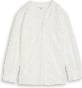 Tom Tailor Langarmbluse Blusen & Shirts Plus Size - Loose Fit Bluse mit Stickerei