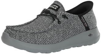 Skechers Slip pour Homme Go Walk Max Halycon, Gris/Noir, 47.5 EU