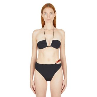 Ziah Halter Bikini Top - - Swimwear - Damen - Schwarzk - L