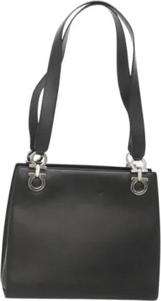 Ferragamo Pre-owned Cuir sacs-main - Femme - Pre-owned - Noir - Taille: ONE Size