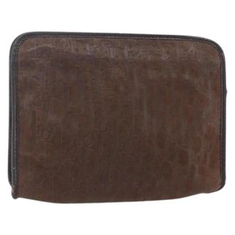 Dior Pre-owned Trotter Canvas Clutch - - Pre-owned - Damen - Braun - ONE SIZE