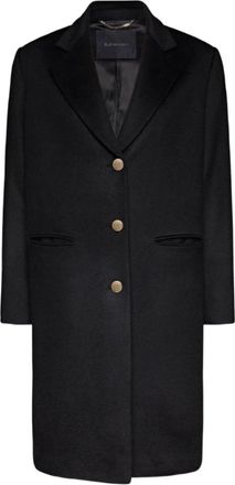 Elena Miro Femme, Manteaux, Noir, Taille: 42 FR Manteau en laine