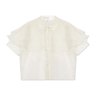 Frame Denim Organza Cape Top - - Blouses & Shirts - Damen - Beige - L