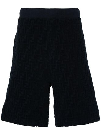 Fendi bermuda à motif FF - Bleu