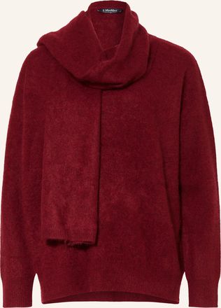 Max Mara Pullover Aria Mit Abnehmbarem Schal rot