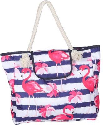 BESPORTBLE Sac Plage Femme Grand Format Flamingo Imprimé Sac Fourre-tout Léger Multifonction pour Femme de Plage à Porter Épaule ou Main Vacances et Sport