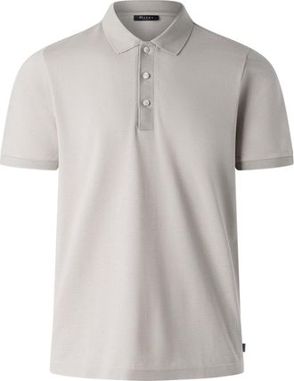 Maerz Feinstrick-Poloshirt aus merzerisierter Baumwolle mit Streifenmuster in