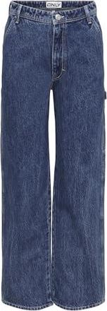 Only Onlwest Hw Carpenter STR DNM Dot507 Noos Pantalon en Jean, Medium Blue Denim, 29W x 30L Femme