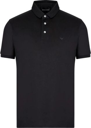 Emporio Armani Homme, Tops, Noir, Taille: 2XL ASV Polo en jersey m&eacute;lang&eacute; de lyocell