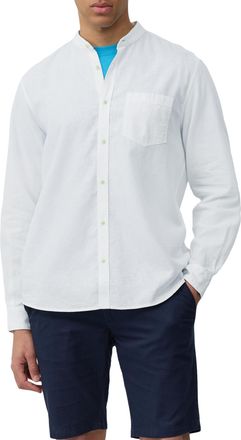 s.Oliver Regular Fit: Hemd aus Leinenmix mit Stehkragen