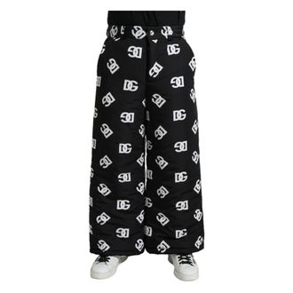 Dolce & Gabbana Homme, Pantalons, Noir, Taille: M Wide Leg Pants