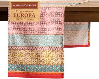 Maison d'Hermine Provence Chemin de Table 100 % Coton pour f&ecirc;tes D&icirc;ner Vacances Cuisine Printemps/&Eacute;t&eacute; (50cm x 150cm)
