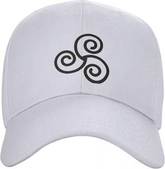 Generic Casquette de baseball punk unisexe celte triskel celte symbole camionneur chapeau adulte r&eacute;glable casquette de baseball homme femme cadeau ext&eacute;rieur