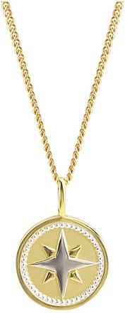 Orolino Halskette 375 Gold zweifarbig mit Windrosen-Motiv 42/45cm lang