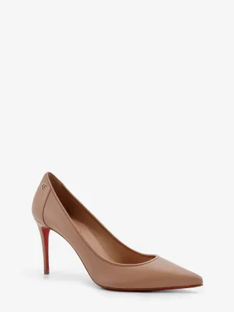 Christian Louboutin Womens Leather Pumps Sporty Kate 85 Beige High Heel Shoes