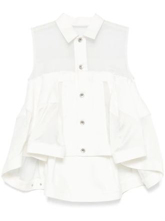 sacai chemise en jean - Blanc