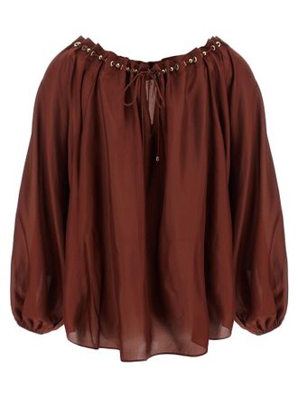 Zimmermann Aster Blouse - Burgundy