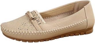 Generic Chaussures plates respirantes et d&eacute;contract&eacute;es pour femme - Couleur unie - L&eacute;g&egrave;res - Classiques - Pliables - Confortables - Large largeur - Pour le tr