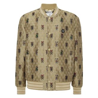 Philipp Plein Jacquard Bomber Fairy - - Jackets - Herren - Beige - L
