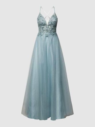 Luxuar Abendkleid mit floraler Spitze