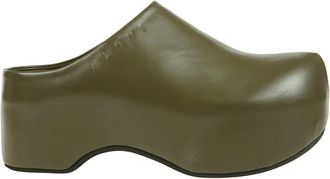 Marni Slipper & Pantoletten - Chunky Wooden Platform Mules - Gr. 36 (EU) - in Grün - für Damen