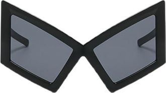 Generic Lunettes amusantes pour adultes - Lunettes de soleil surdimensionn&eacute;es oeil de chaton pour femme, lunettes tendance hip-hop, lunettes fantaisie pour da