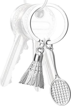 Generic Porte-cl&eacute;s souvenir de badminton, porte-cl&eacute;s en m&eacute;tal pour cl&eacute;s de maison | Organisateur de cl&eacute;s fantaisie pour les amateurs de badminton pour le trav