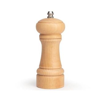 Menastyl Cuisson Moulin &agrave; sel ou poivre en bois de h&ecirc;tre avec broyeur en c&eacute;ramique ajustable 14 cm - Mouture r&eacute;glable - Design moderne et &eacute;l&eacute;gant - Facile &agrave; remplir et