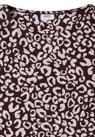 Cecil A-Linien-Kleid Knielanges Kleid aus Leinenmix mit Print