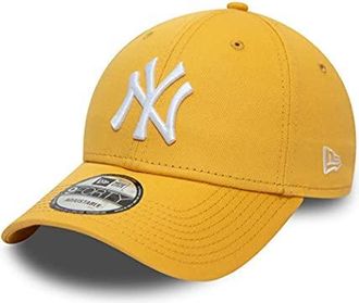 New Era New York Yankees Casquette MLB Casquette de Baseball réglable 9Forty Chapeau Strapback Jaune