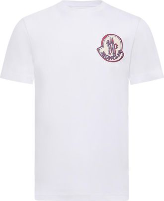 Moncler Moncler Logo Cotton T-shirt, Men, White, Size: 3xl