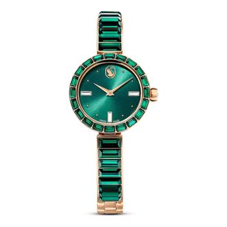 Swarovski unisex, Accessoires, Multicolore, Taille: ONE Size Montre Unisexe Matrix Bangle 25 mm Vert/Champagne-Or 5690808