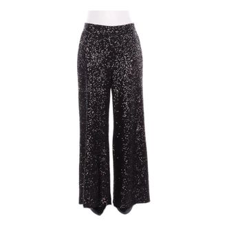 Manila Grace Wide Hosen - - Trousers - Damen - Schwarzk - L