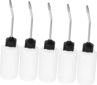 Angoily 5 Stück Nähmaschinenölspender Kunststoff mit Schraubverschluss und Langem Präzisions-ausguss Nachfüllbare Ölflasche für Kontrollierte Schmierung und V