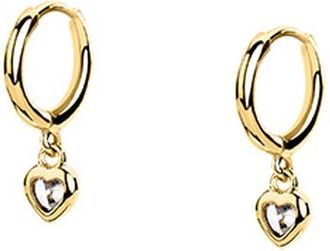 Cleor Boucles doreilles en Plaqu&eacute; or et zircon