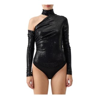 Versace Jeans Couture Body Jersey Luminoso - - Tops - Damen - Schwarzk - S