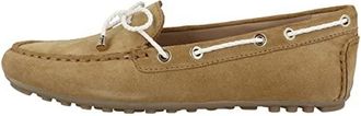 Geox Femme D Leelyan C Mocassins, Caramel/White, 38 EU