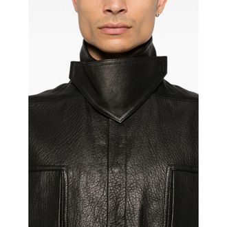Rick Owens Grained Lambskin Sleeveless Jacket - Black