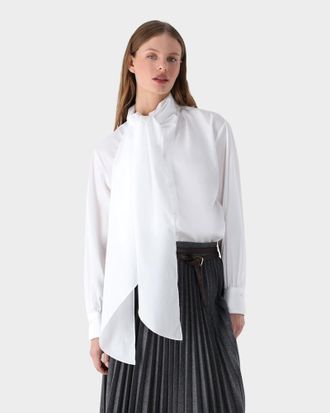 van Laack Stehkragenbluse mit Schleife