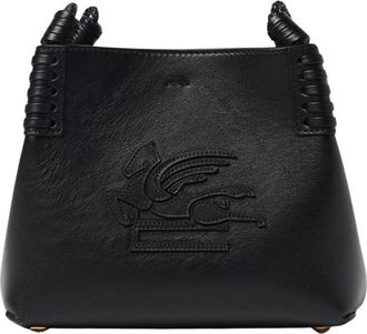 Etro Femme, Sacs, Noir, Taille: ONE Size Knotted Leather Clutch Bag
