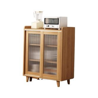 Generic Gro&szlig;z&uuml;giger Kaffeebar-Schrank, MDF-Sideboard mit Schiebet&uuml;ren und stabilen Holzbeinen, geeignet for das Wohnzimmer(Color1)