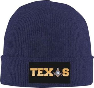 Generic Père du Signe Maçonnique du Texas Homme Femme Bonnet De Pêcheur Élastique Skull Cap Confortable Bonnets Tricoté pour Course À Pied Sport Casque Moto