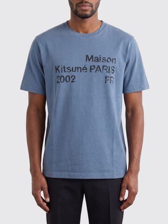 Maison Kitsun&eacute; T-Shirt Homme couleur Bleu Azur
