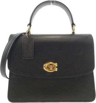 Coach unisex, Pre-owned, Noir, Taille: ONE Size Sac &agrave; main en cuir Pre-owned